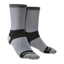 Bridgedale - 2 Paar Herren Liner Base Layer Boot Socken - Grau