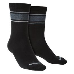 Bridgedale - Mens Liner Base Layer Merino Socken - Schwarz / Lt Grey