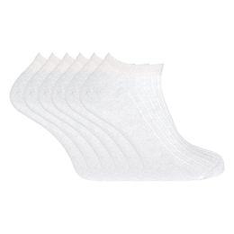 Herren 100% Baumwolle Kn&ouml;chel Socken | Sock Snob | Atmungsaktive No Show Soft Invisible Trainer Socken - Wei&szlig;
