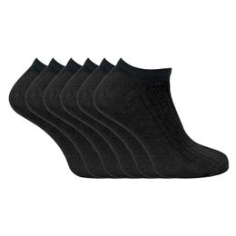 Herren 100% Baumwolle Kn&ouml;chel Socken | Sock Snob | Atmungsaktive No Show Soft Invisible Trainer Socken - Schwarz
