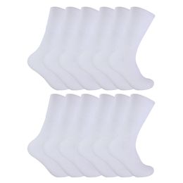 12 Paar Herren thermische diabetische Socken | Socken Snob | Nicht elastische extra breite diabetische Socken f&uuml;r schlechte Durchblutung - wei&szlig;