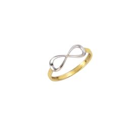 Celesta Gold, F Ring Gold 375 zweifarbig mit Unendlichkeits-Motiv