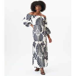 Bardot Mono Print Maxikleid