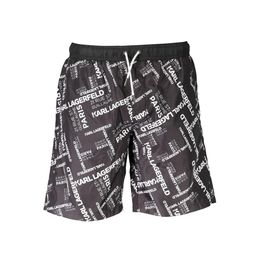 K by KARL LAGERFELD Karl Lagerfeld Nero Polyester Herren Badeshorts