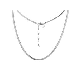 ZEEme Stainless Steel Collier Stahl glanz 50+5 cm