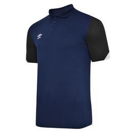 Umbro - "Total" Poloshirt f&uuml;r Herren - Training (Marineblau/Dunkel-Marineblau/Wei&szlig;)