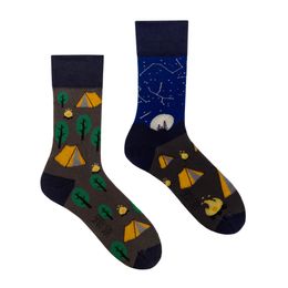 SPOX SOX - Herren & Damen Mismatched Novelty Odd Socks - Camping