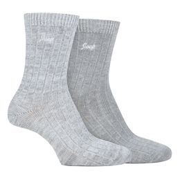 Womens Walking Boot Socken | JEEP | 2 Pack High Performance Polyester Running Socken - Schiefer / Wei&szlig;