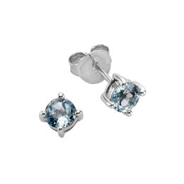 ZEEme Gemstones Ohrringe Silber 925 rhodiniert mit Blautopas (beh.)
