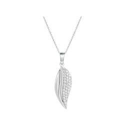 ZEEme Silber Halskette Silber 925 rhodiniert mit Zirkonia wei&szlig;