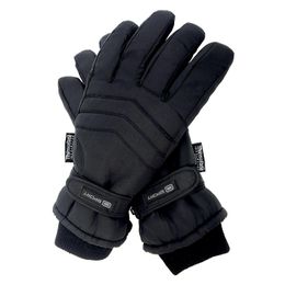 Herren 3M Thinsulate 40 Gramm thermisch isolierte wasserdichte Skihandschuhe - Schwarz