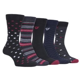 Farah - 5er-Pack Herren d&uuml;nne atmungsaktive klassische Polka Dot gemusterte weiche Top Baumwolle Kleid Socken - FCS273BLKBER (Polka Dot)