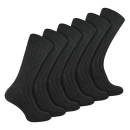 6 Paare Herren Einfache Baumwollreiche Gerippte Socke