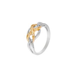 ZEEme Silber Ring Silber 925 zweifarbig mit Unendlichkeits-Motiv