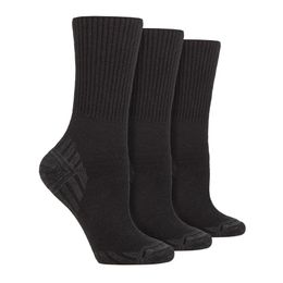 3er Pack Diabetiker Wandersocken f&uuml;r Herren | IOMI FOOTNURSE | Extra Wide Soft Top Seamless Hiking Socks - Schwarz