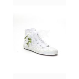 Sylvara Blumen Spitze Band Braut High-Top Sneaker