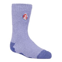 Heat Holders W&auml;rmehalter - Kinder Charakter rutschfeste 2.3 TOG Winter warme thermische Pantoffelsocken mit Greifern - Kleine Meerjungfrau