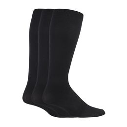 3 Paar Multipack Herren Flug Socken | IOMI | Graduated Compressions Socken f&uuml;r geschwollene F&uuml;&szlig;e | DVT Socken f&uuml;r Reisen, Laufen, Radfahren - Schwarz