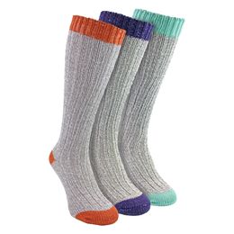 3 Paar extra lange warme Wollsocken f&uuml;r Damen
