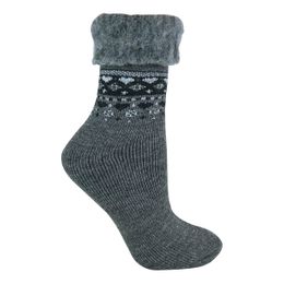 Sock Snob Damen Turn Over Top Warme Thermo-Winter-Nordic-Bettsocken