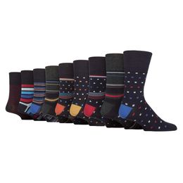 9 Pack Herren Bambus-Socken | Gentle Grip | Extra Wide Loose Top nicht elastische Socken - SOMRM080910