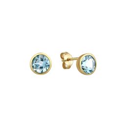 Diamonds by Ellen K. Fascination by Ellen K. Ohrringe Gold 585 mit echtem Blautopas (beh.) 7mm