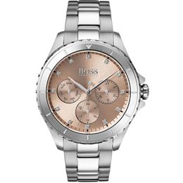 HUGO BOSS Damenarmbanduhr Quarz Silber