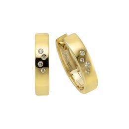 OROLINO Ohrringe Gold 585 mit 8 Brillanten zus. 0,04ct.