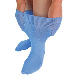 Extra breite Bambus-&Ouml;demsocken | Dr.Socks | Herren & Damen | Socken f&uuml;r geschwollene F&uuml;&szlig;e, Kn&ouml;chel, Beine & Diabetiker - Blau
