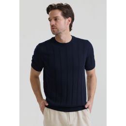 T-Shirt Strick-Tshirt Kurzarm