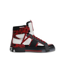 Dolce & Gabbana Dolce & Gabbana Mehrfarbige Leder High-Top Sneakers Schuhe
