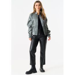 Blouson bombardier m&eacute;tallique &agrave; taille &eacute;lastiqu&eacute;e