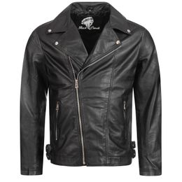 Rock Creek Lederjacke Schwarz