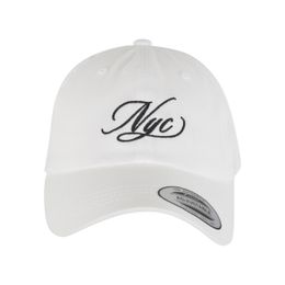 Snapback Cap MISS TEE "Miss Tee NYC Calligraphy Letters Dad Cap", Herren, Gr. onesize, wei&szlig;, 100% Baumwolle, Caps
