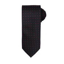 Premier Mens Micro Dot Pattern Formal Work Krawatte (Schwarz/Rot)