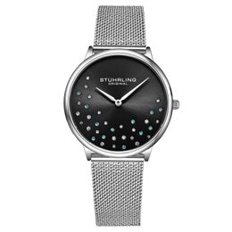 Silber und Schwarz Symphony Quartz 38mm