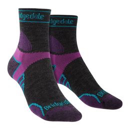 Bridgedale - Leichte Merino-Socken f&uuml;r Damen - Anthrazit / Lila