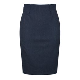 Klassischer Midirock im Bleistiftschnitt in Marineblau &ndash; Dezente Nadelstreifen, elastisches Material, R&uuml;ckenschlitz