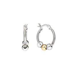 ZEEme Silber Creolen 925/- Sterling Silber rhodiniert/ros&eacute;