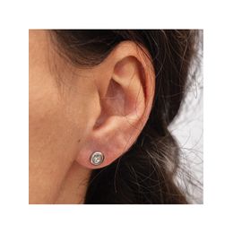 ZEEme Stainless Steel Ohrringe Edelstahl mit wei&szlig;em Zirkonia 6mm