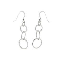 ZEEme Silber Ohrringe Silber 925 mit Ring-Motiv 52mm lang