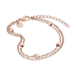 Armband Tom Tailor "Schmuck Geschenk Edelstahl Kugeln", ros&eacute;goldfarben, Armb&auml;nder, Damen, 20cm, Edelstahl, Armband