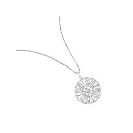 ZEEme Silber Halskette Silber 925 rhodiniert mit Zirkonia wei&szlig;
