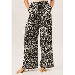 Hose mit weitem Bein und Ikat-Druck