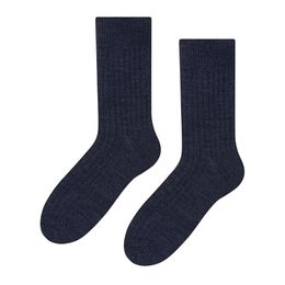 Herren Socken aus Alpaka-Wolle f&uuml;r den Winter | Steven | Gestrickte Crew Stiefelsocken - Grau