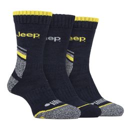 Herren Heavy Duty Work Socken mit Arch Support | JEEP | Full Cushion High Performance Cotton Boot Socken mit verst&auml;rkter Ferse und Spitze - Navy / Grau