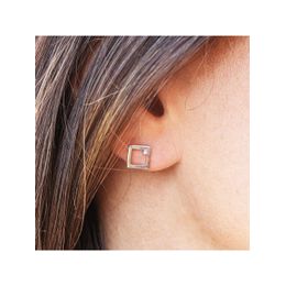 CAI Ohrstecker 925 Sterling Silber rhodiniert Zirkonia