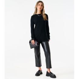 Rundhalsausschnitt Feinstrick-Pullover in &Uuml;bergr&ouml;&szlig;e