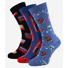 Neuheiten Gro&szlig;britannien-Themen Socken | Happy Socks | Crew London Muster Socken - UK