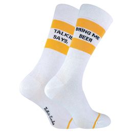 TALKIE SOCKS - Unisex Baumwolle Neuheit Bring Me Beer & Vodka Socken